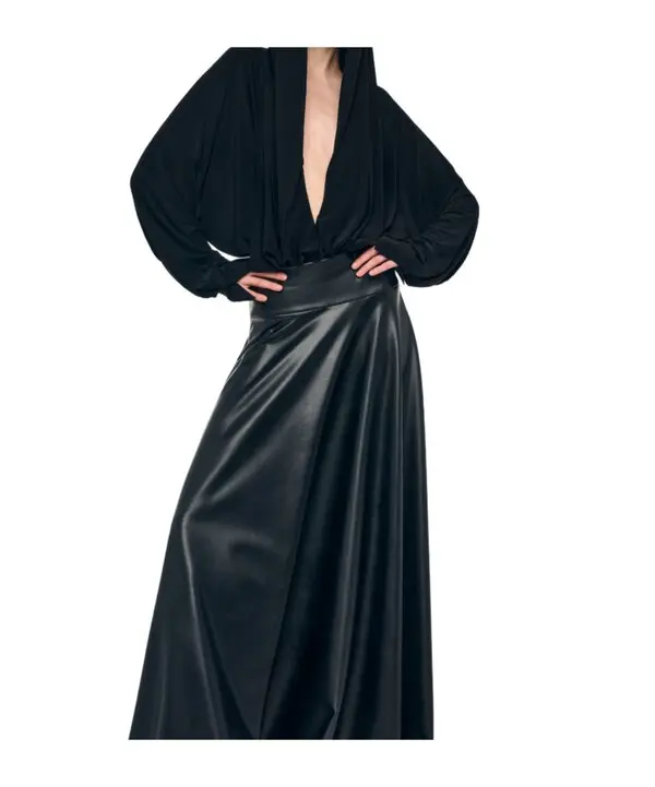 Norma Kamali Hooded Ruffled Blouse