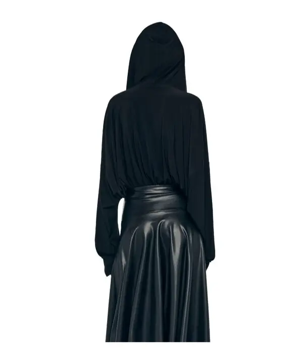 Norma Kamali Hooded Ruffled Blouse