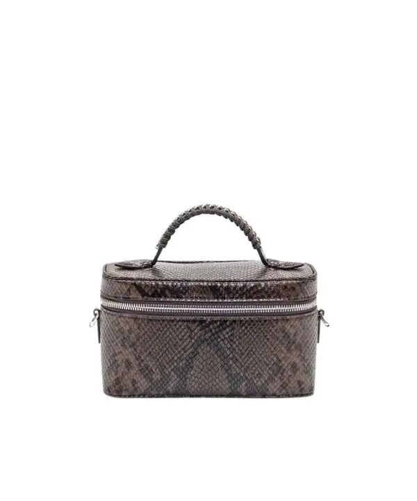 Stella McCartney Embossed Zipped Vanity Bag - Black