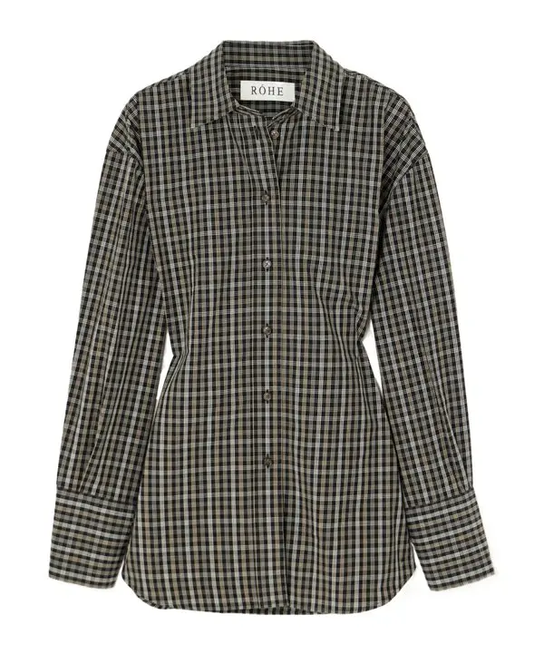 RÓHE Checked Cotton Poplin Shirt - Multi-color