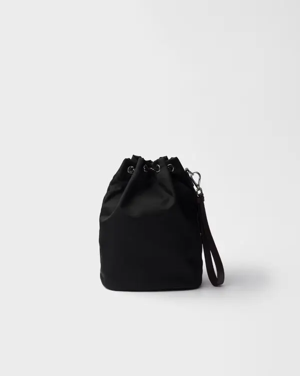 Prada Speedrock Re-nylon And Leather Pouch - Black