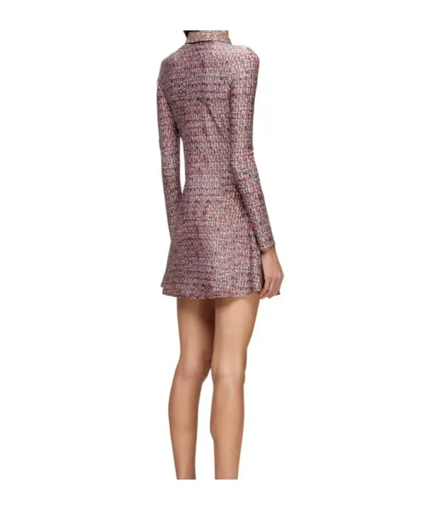 DIESEL® Printed Bouclé Mini Shirt Dress