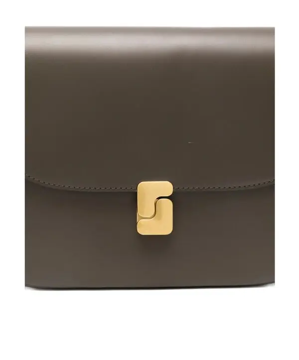 Soeur Flap Shoulder Bag With Gold Tone Clasp - Black