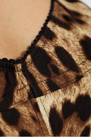 Dolce & Gabbana Leopard Print Bustier Top