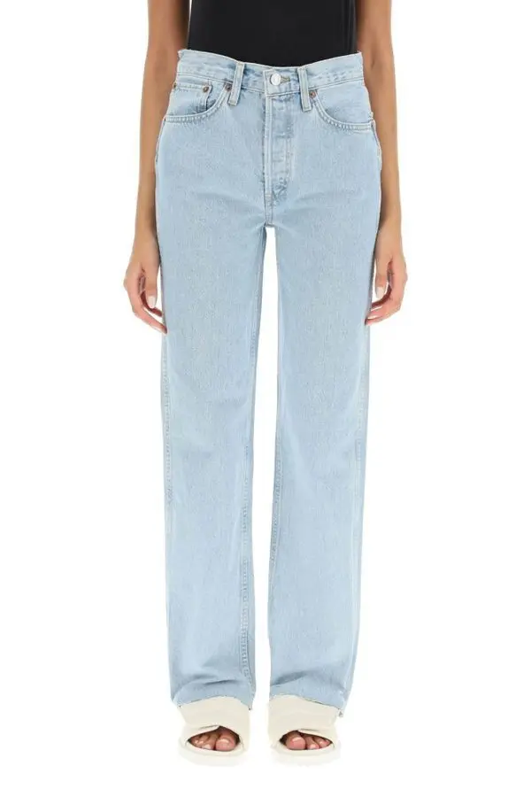 RE/DONE High-rise Straight-leg Jeans