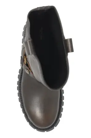 GOLDEN GOOSE Kurt Chunky Buckle-strap Leather Boots - Black