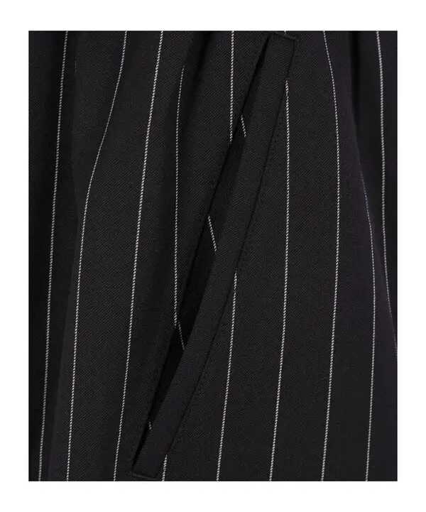 Y3 Cropped Wide-leg Pinstripe Pants