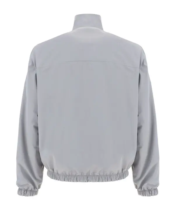 Brunello Cucinelli Logo Embroidered Reversible Jacket - Gray