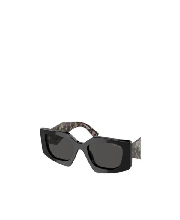 Prada Geometric Frame Sunglasses - Black