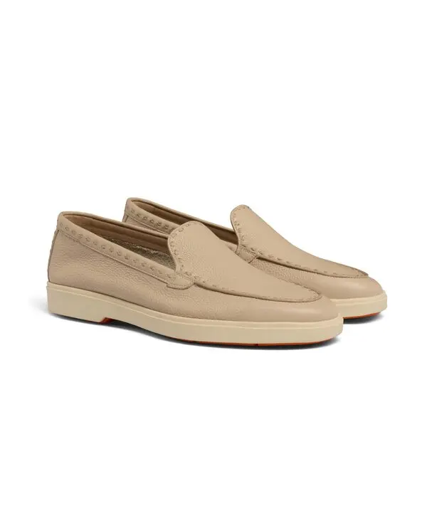 Santoni Moccasin Slippers With Round Toe