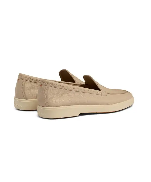Santoni Moccasin Slippers With Round Toe