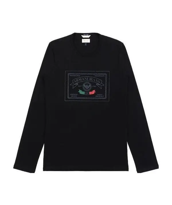Emporio Armani T-shirt With Round Neck And Long Sleeves