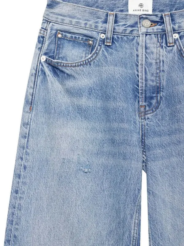 ANINE BING Hugh Distressed Jeans - Blue