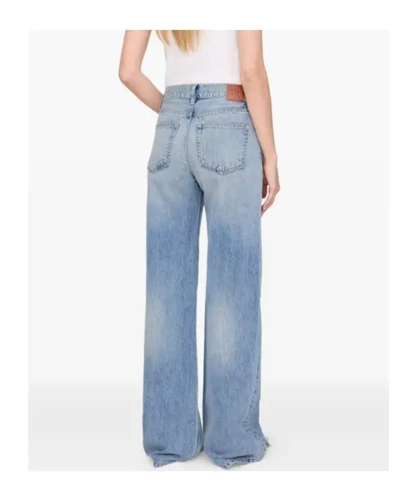ANINE BING Hugh Distressed Jeans - Blue