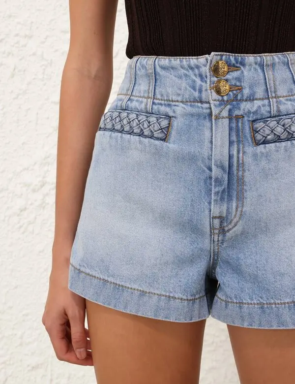 Zimmermann Lucky Denim Shorts - Skylark