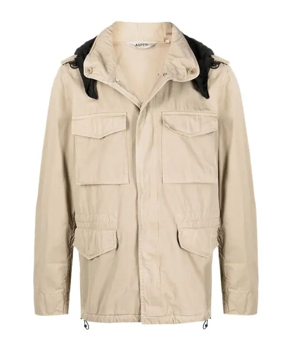 Aspesi Logo Patch Pocket Detailed Jacket