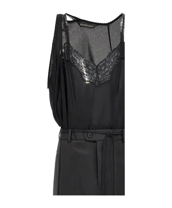 Balenciaga Patched Slip Dress