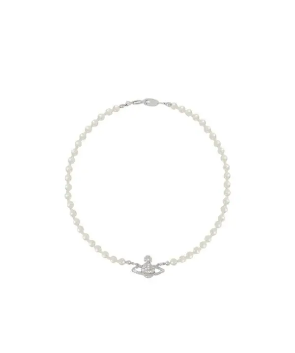 VIVIENNE WESTWOOD Orb-plaque Pearl Necklace - White