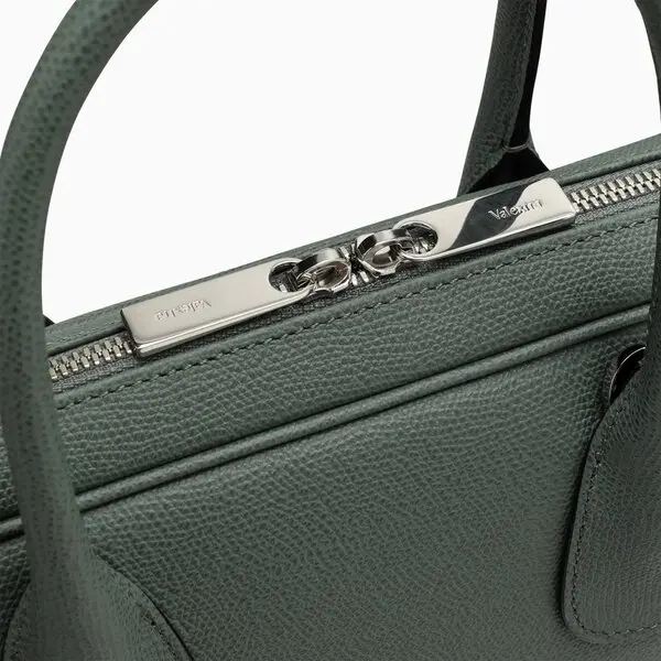 VALEXTRA Grained-texture Zipped Laptop Bag