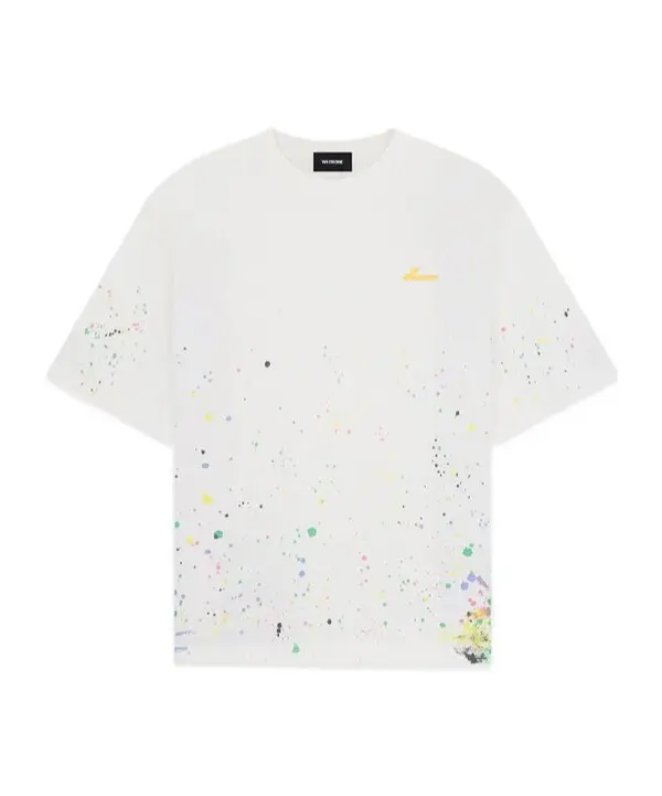 We11Done Paint-splatter Cotton T-shirt - White