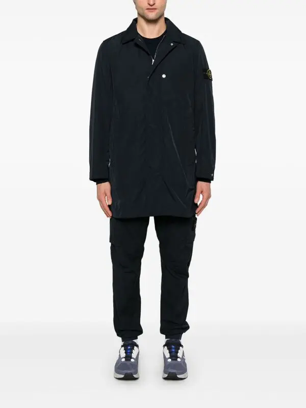 Stone Island Crew Neck Knitted Sweater With Ribbed Cuffs And Hem - Blue