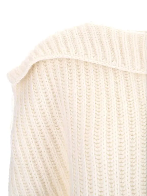 Fabiana Filippi Ribbed-knit Sleeveless Jumper With Shawl Collar - Nude