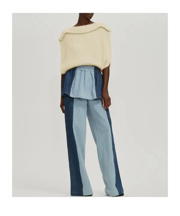Fabiana Filippi Ribbed-knit Sleeveless Jumper With Shawl Collar - Nude