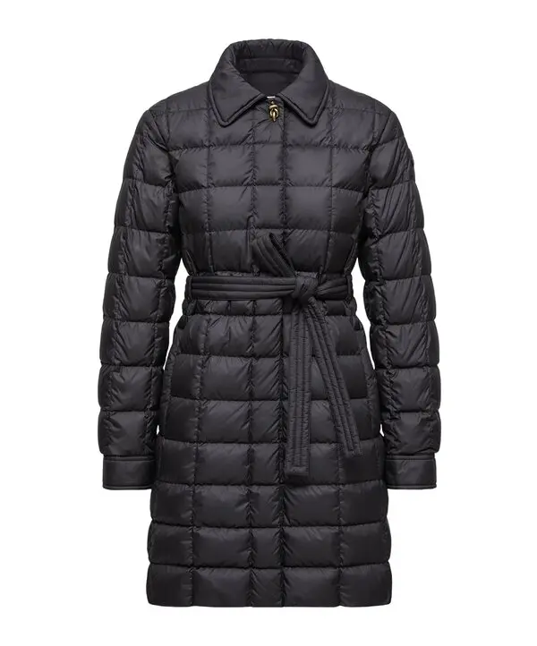 Moncler Gresillon Belted Long Down Jacket - Black