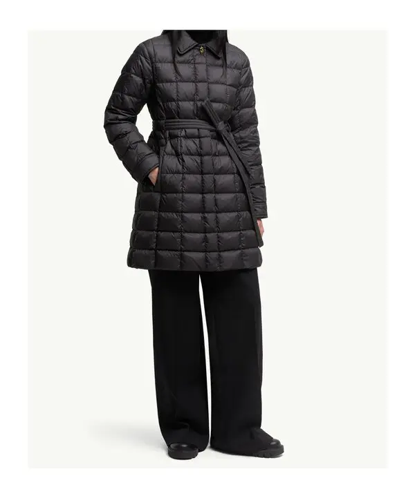 Moncler Gresillon Belted Long Down Jacket - Black