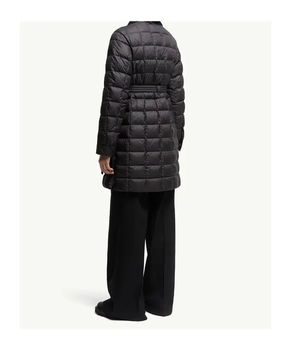 Moncler Gresillon Belted Long Down Jacket - Black