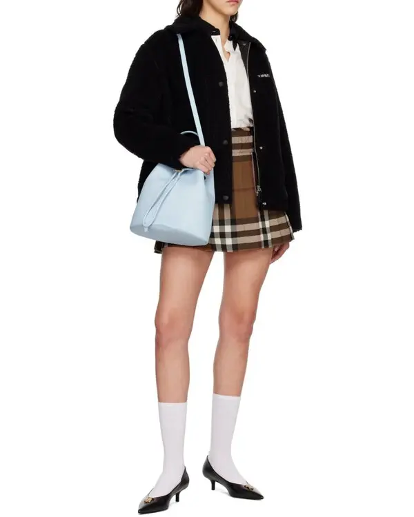 Burberry Checked Pleated Mini Skirt