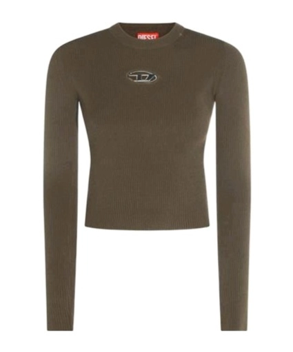 DIESEL® Oval D Ribbed-knit Top - Brown