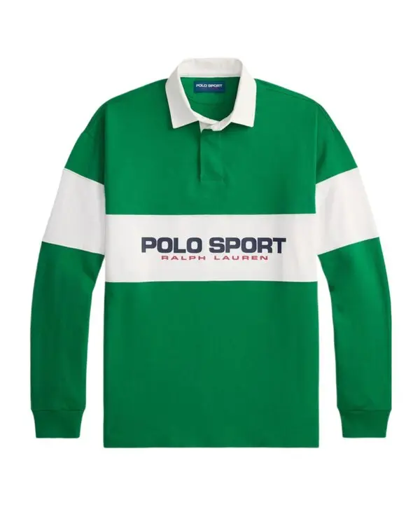 Ralph Lauren Polo Logo Stripe Rugby Polo Shirt