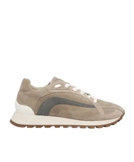 Brunello Cucinelli Monili-chain Detailed Sneakers - Nude