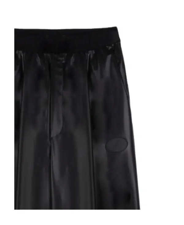 We11Done Wet-look Wide-leg Trousers