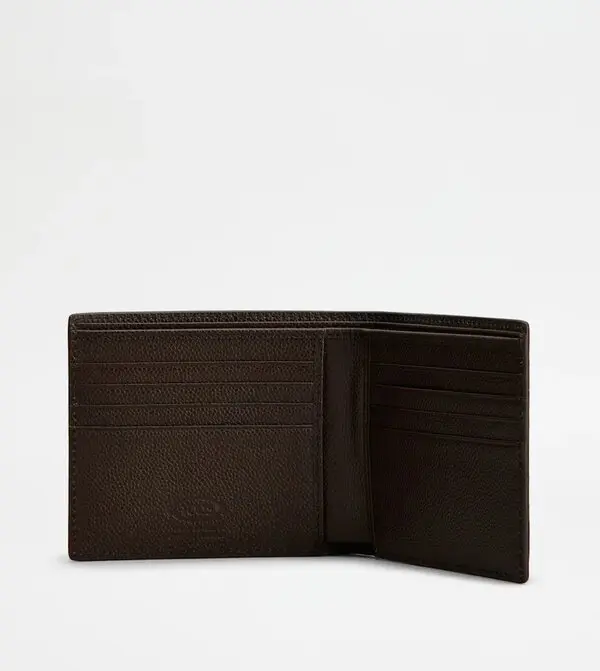 TOD'S Pebbled Leather Wallet - Brown