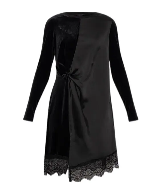 ALLSAINTS Lace Trim Mini T-shirt Dress