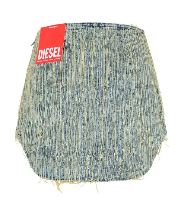 DIESEL® Frayed Asymmetric Mini Skirt