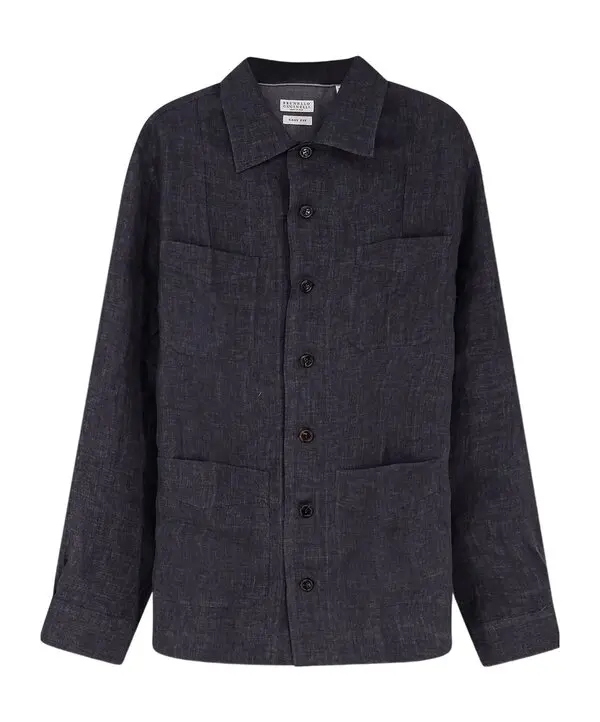 Brunello Cucinelli Patch Pocket Easy Fit Shirt