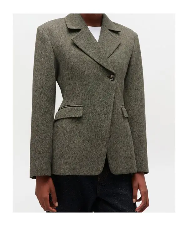 GANNI Mouline Blazer - Green