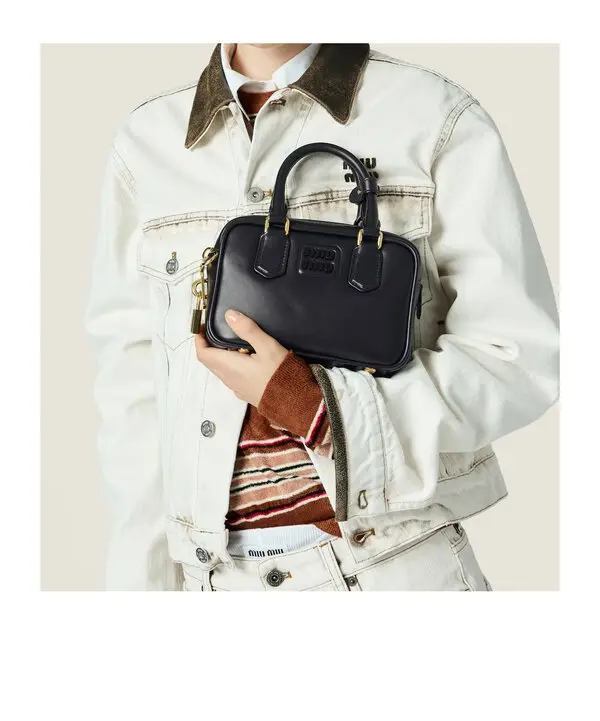 Miu Miu Arcadie Top Handle Bag - Black