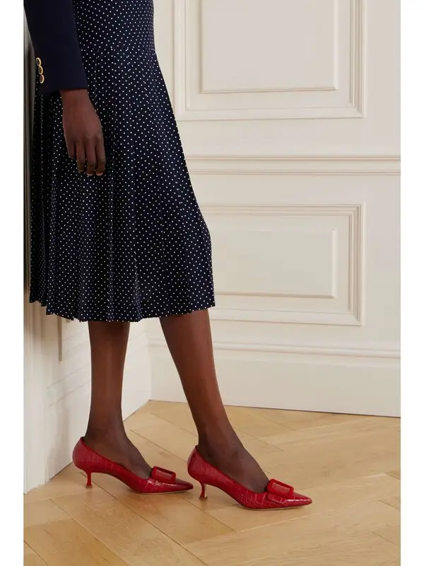 Manolo Blahnik Logo High Heels