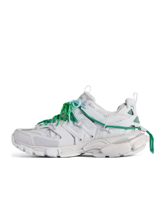 Balenciaga Track Trail Laces Sneakers - Gray/green/blue