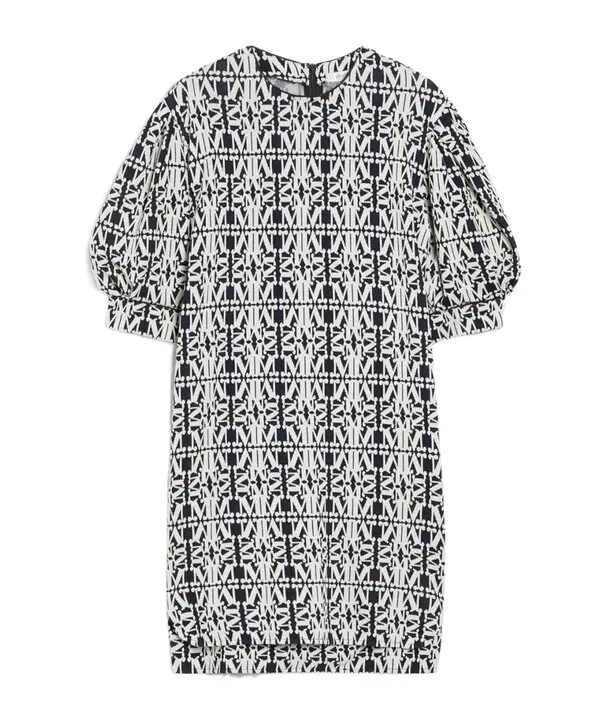 Max Mara Jacquard Jersey Dress With Monogram Design