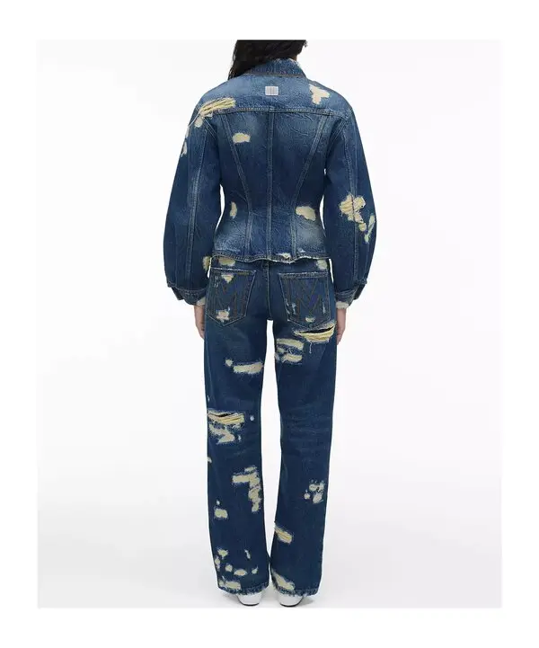 Marc Jacobs Rip And Repair Fluted Denim Jacket