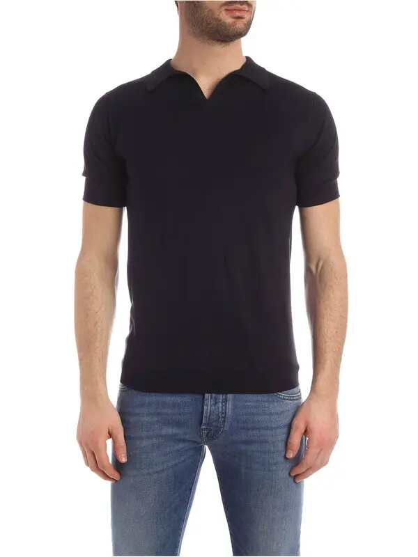 John Smedley Noah Classic Polo Shirt - Black