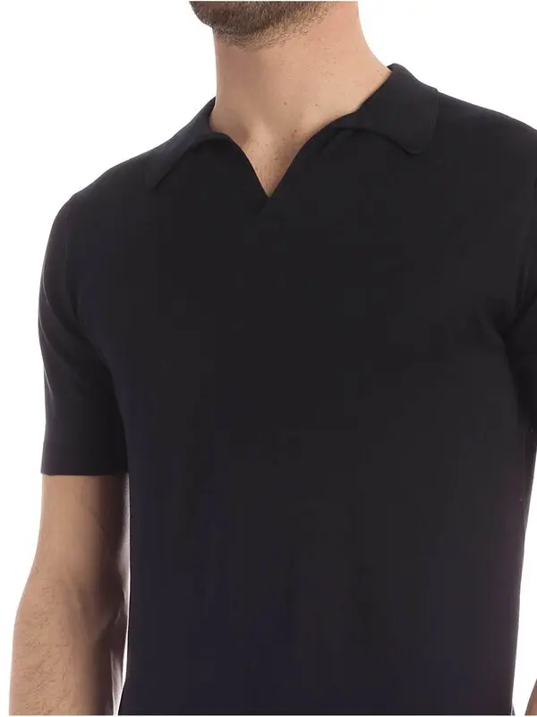 John Smedley Noah Classic Polo Shirt - Black