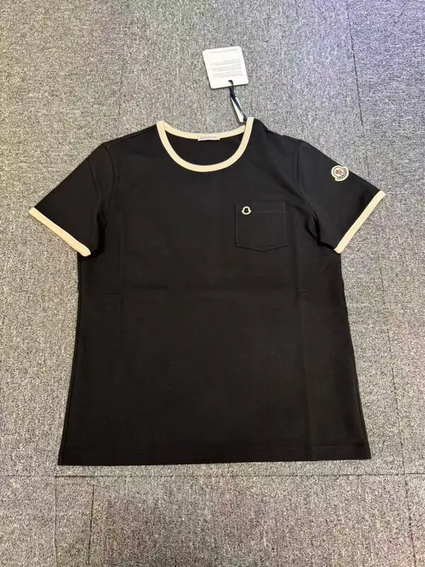 Moncler Embroidered Logo Crewneck T-shirt - Black