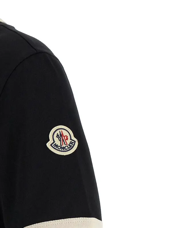 Moncler Embroidered Logo Crewneck T-shirt - Black