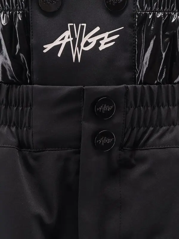 Moncler X Asap Rocky Logo Printed Layered Shorts - Black